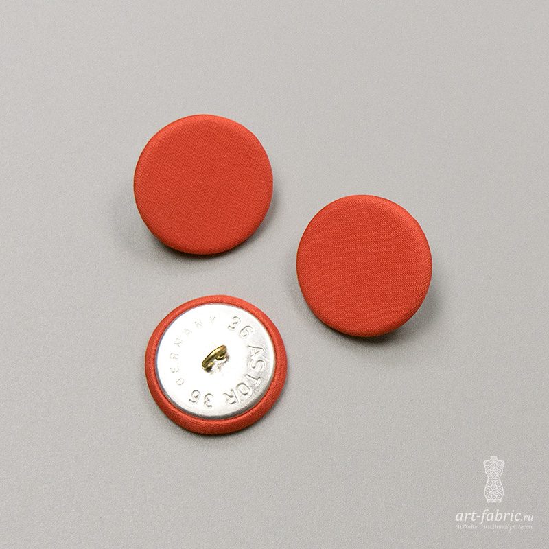 Пуговицы обтяжные, 22 мм, морковный (010601) – купить в Вашем городе по ...