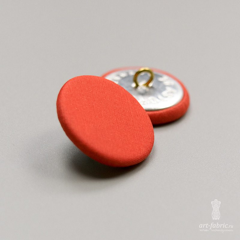Пуговицы обтяжные, 22 мм, морковный (010601) – купить в Вашем городе по ...